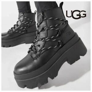 UGG | Shoes | New In Box Ugg Brisbane Black Leather Boots | Poshmark